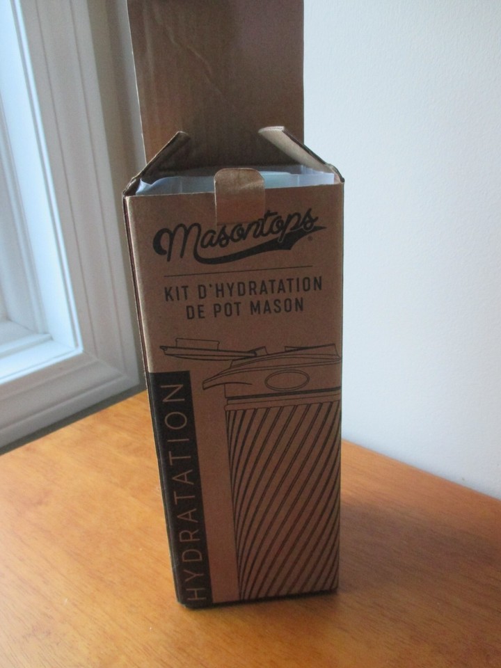 Masontops Mason Jar Hydration Kit Turquoise Glass Water Bottle Fun NEW ...