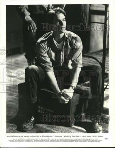 1983 Press Photo Actor Matthew Modine in Robert Altman's "Streamers ...