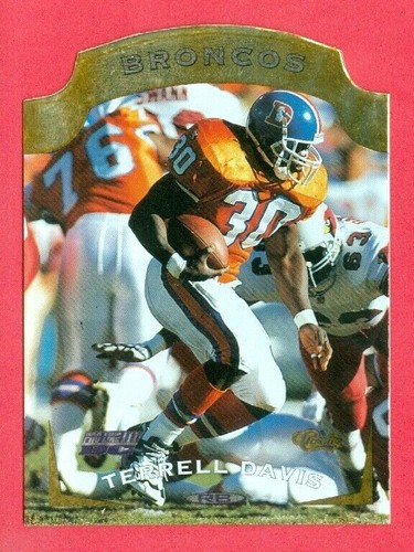 1996 PRO LINE III DC (FB) Terrell Davis GOLD FOIL DIE-CUT CARD #39 ...