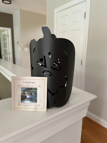 Longaberger Wrought Iron Happy Halloween Lantern, Pumpkin Face | eBay