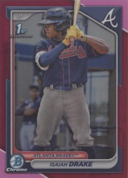 2024 Bowman - Chrome Prospects Isaiah Drake #BCP-21 Fuchsia Refractor ...