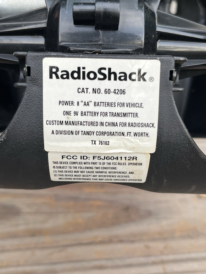 Vtg Retro Radio Shack RC Car Buggy Flame Thrower Black Colorway -Tested ...