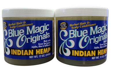 2PC Blue Magic India Hemp Original Anti-Breakage Hair & Scalp Grease 12 ...