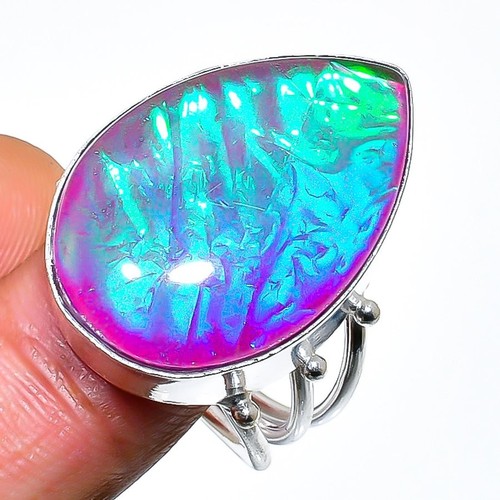 Pink Triplet Opal Gemstone 925 Sterling Silver Jewelry Ring Size 8.5 | eBay