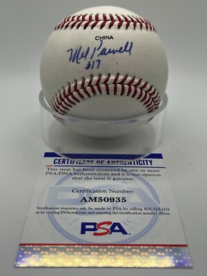 Mel Parnell Red Sox Signed Autograph Official League Baseball PSA DNA ...