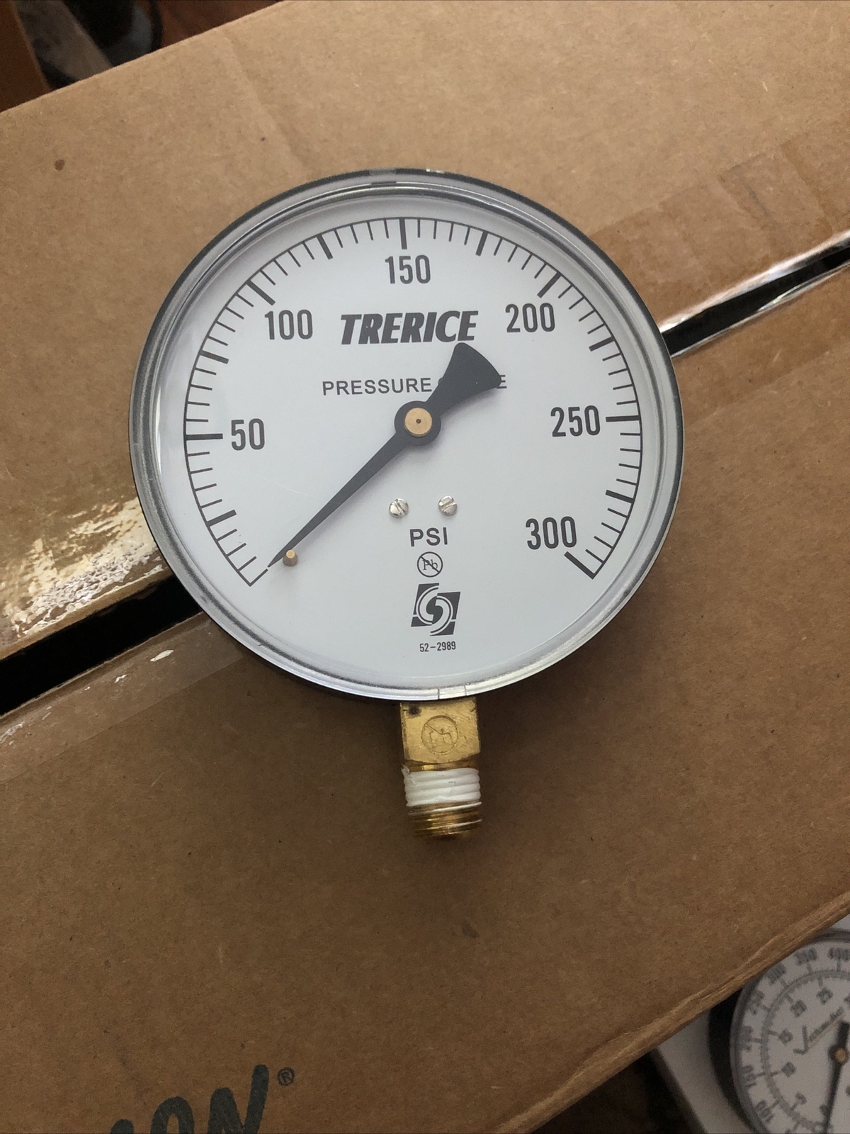 Used TRERICE 52-2989 1/2" NPT 0-300 PSI PRESSURE GAUGE 4" | eBay