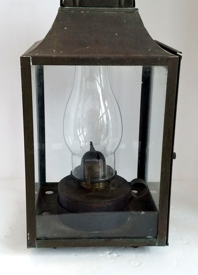 FANTASTIC EARLY 19th c PRIMITIVE BRASS FLUID LANTERN AMERICAN AAFA | eBay