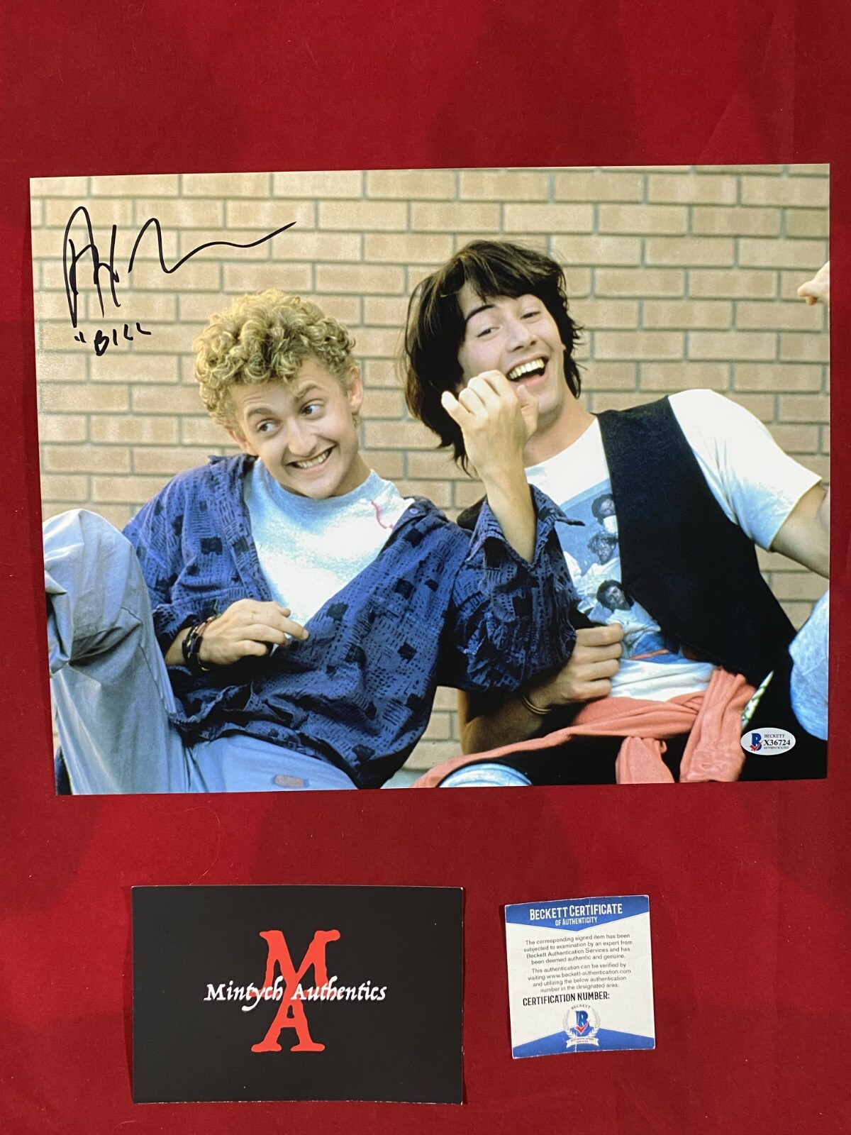 ALEX WINTER AUTOGRAPHED SIGNED 11x14 PHOTO! BILL & TED'S! BECKETT COA ...
