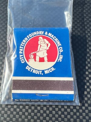 VINTAGE MATCHBOOK - CITY PATTERN FOUNDRY & MACHINE - DETROIT, MS ...
