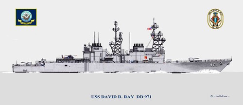 USS David R Ray in 70s DD-971 Ship Print US Navy | eBay