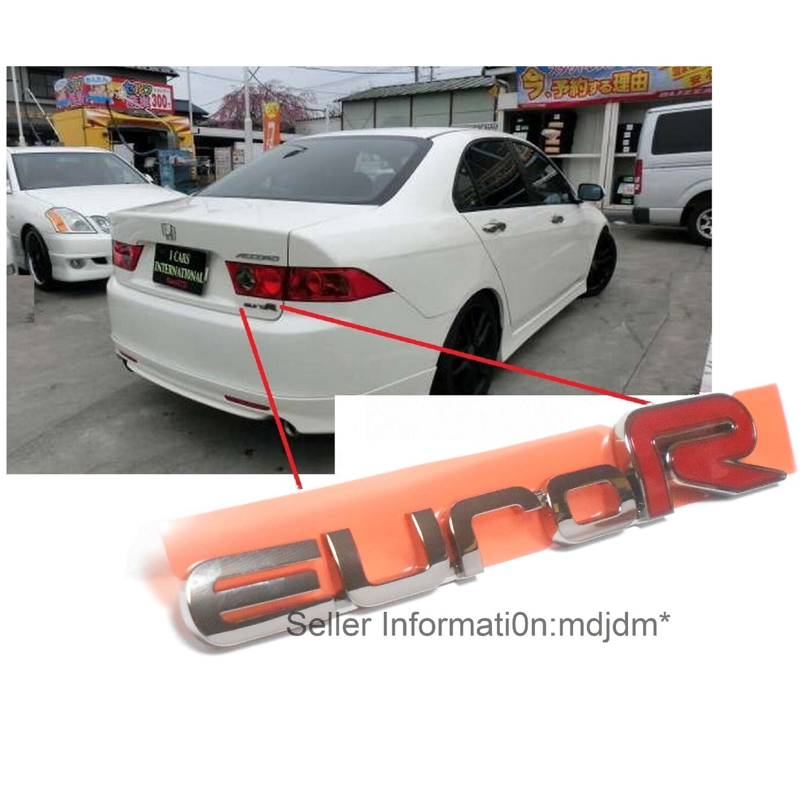 Oem Chrome Euro-R Rear Emblem Badge 75731-SEA-R01 Honda Accord CL7 ...