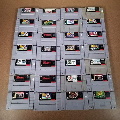 LOT OF 28 Super Nintendo SNES Video Game Cartridges Games - Vintage ...