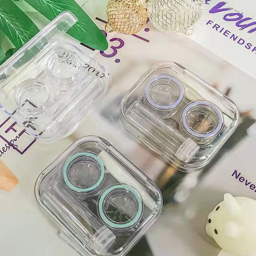 Cosmetic Contact Lens Box Visible Portable Lens Box With Tweezers ...