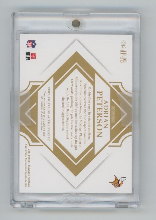 2017 Panini Flawless Adrian Peterson All Pro Ink Ruby Auto 2/5 | eBay