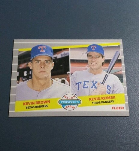 KEVIN BROWN & KEVIN REIMER 1989 FLEER PROSPECTS BASEBALL CARD # 641 ...