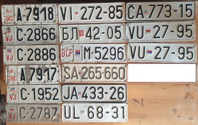 1 EX Yugoslavia license plate original at your choice or 3plates 199 | eBay
