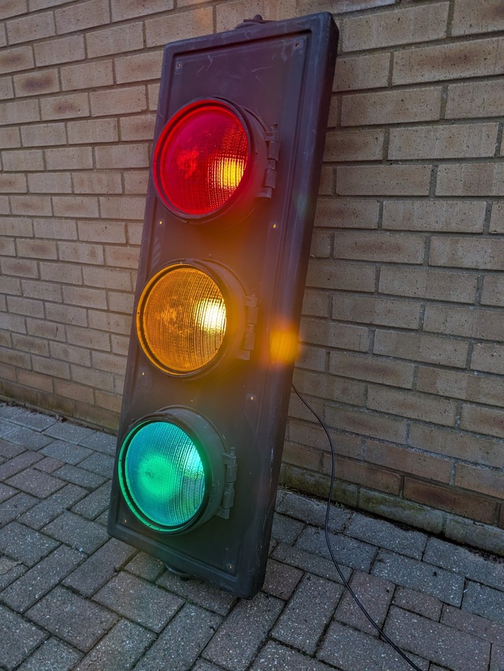 Genuine 1980 Co-Op Signal Traffic Light Red Amber Green Rewired LED ...