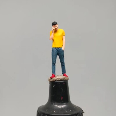 Man with Phone #2 HO 1:87 miniature figure no preiser | eBay