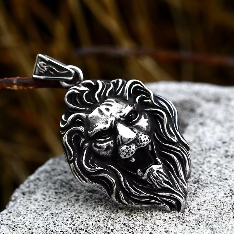 Mens Stainless Steel Ankh Cross/ Lion / Archangel Angel Michael Pendant ...