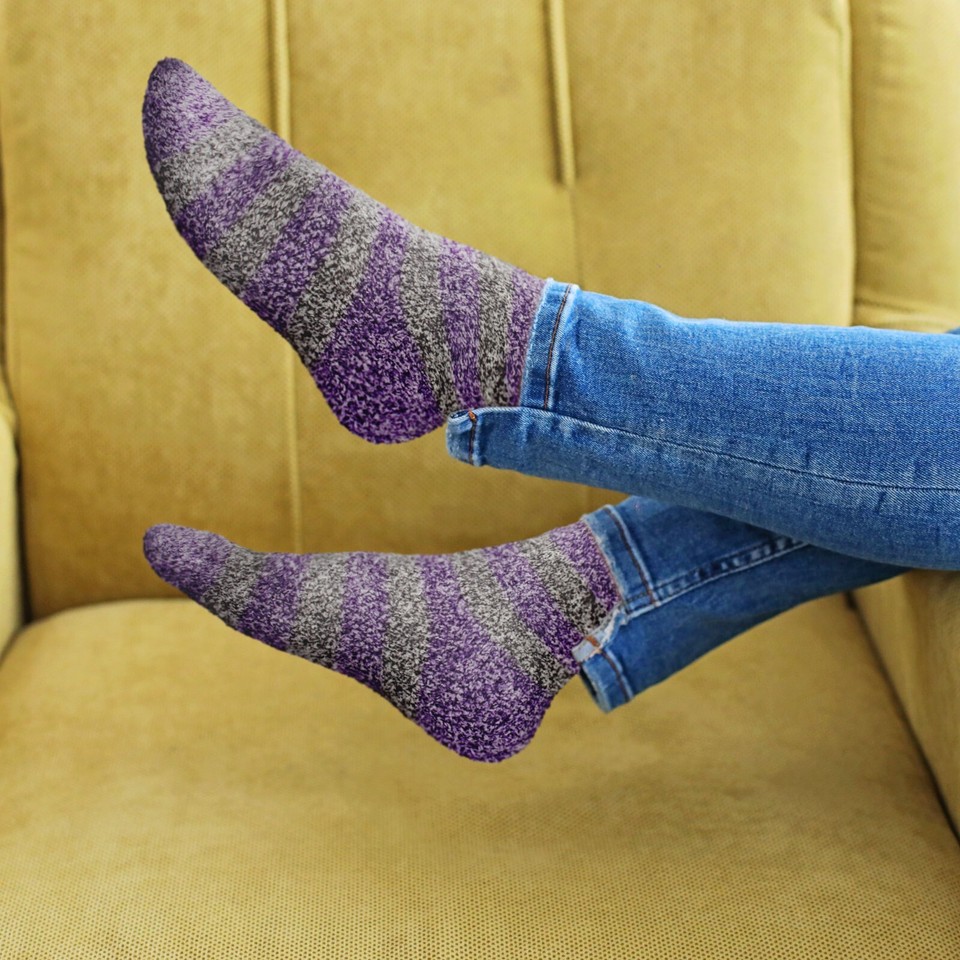 Chirpy Socks - Women's Soft Fuzzy Warm Cozy Striped Fuzzy Socks | eBay