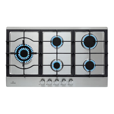 Gas Hob 90 cm 5 Burner Ring Glass Ceramic Gas Cooker Hob Gas Burner Hob ...