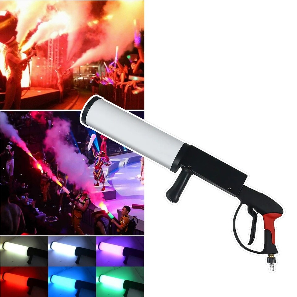 Handheld CO2 Cannon Fogger RGB Jet machine Smoke GunLed CO2 Gun Special ...