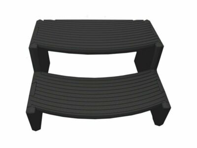Life Spa & Hot Tub Step - Black - DuraStep 2-Tier Spa Steps - MSS070 ...