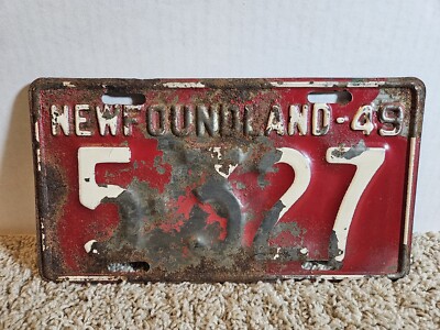Vintage 1949 Newfoundland License Plate RESTORABLE & ORIGINAL | eBay