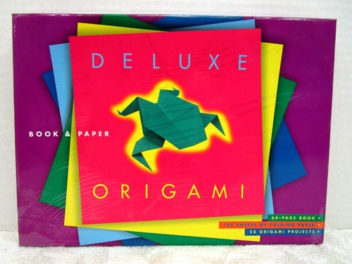 Deluxe Origami Kit 64 Page Book 120 Sheets of Folding Paper 28 Origami ...