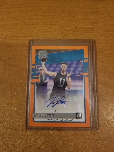 2020 PANINI DONRUSS FOOTBALL ORANGE RATED ROOKIE AUTOGRAPH #344 JAKE ...