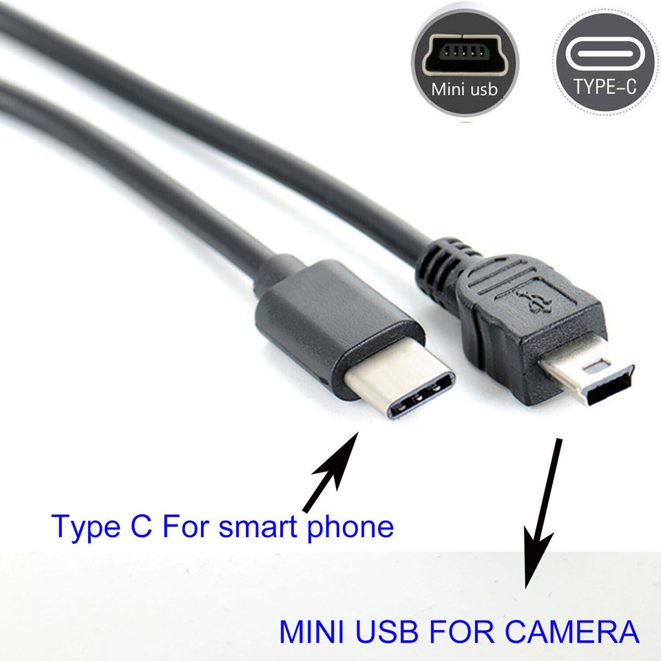 TYPE C to mini usb OTG CABLE FOR Nikon D3X D3S DS3 D4 D50 D70 D70s D80 ...