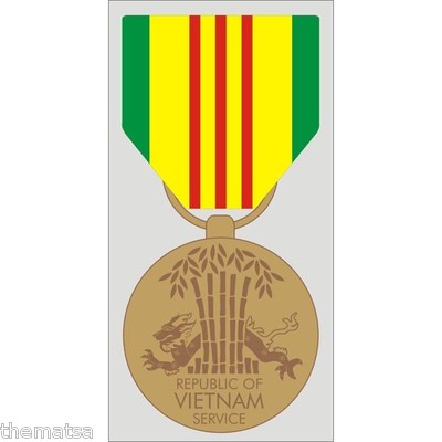 VIETNAM SERVICE MEDAL RIBBON MILITARY WAR DECAL | eBay