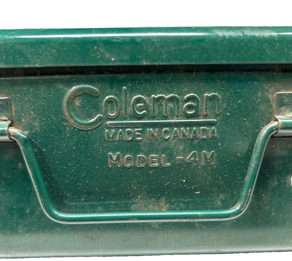 Vintage Coleman Model 4M 2 Burner Camp Stove White Gas Fuel Made in ...