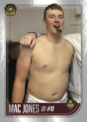 MAC JONES 2021 SUPER GLOW 1ST ROOKIE 'MIRROR' CARD - CIGAR PHOTO ...