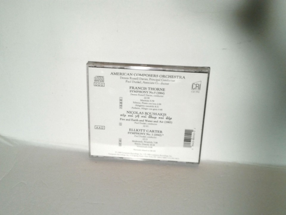 American Composers Orchestra Dennis Russell Davies & Paul Dunkel CD ...