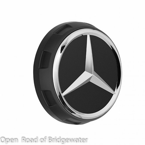 OEM GENUINE MERCEDES BENZ RAISED MATTE BLACK WHEEL CENTER CAP ALL ...