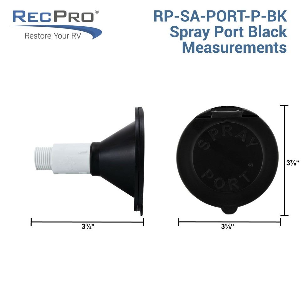 RV Exterior Spray Port Hook-Up Connector Optional Hose with Sprayer or ...
