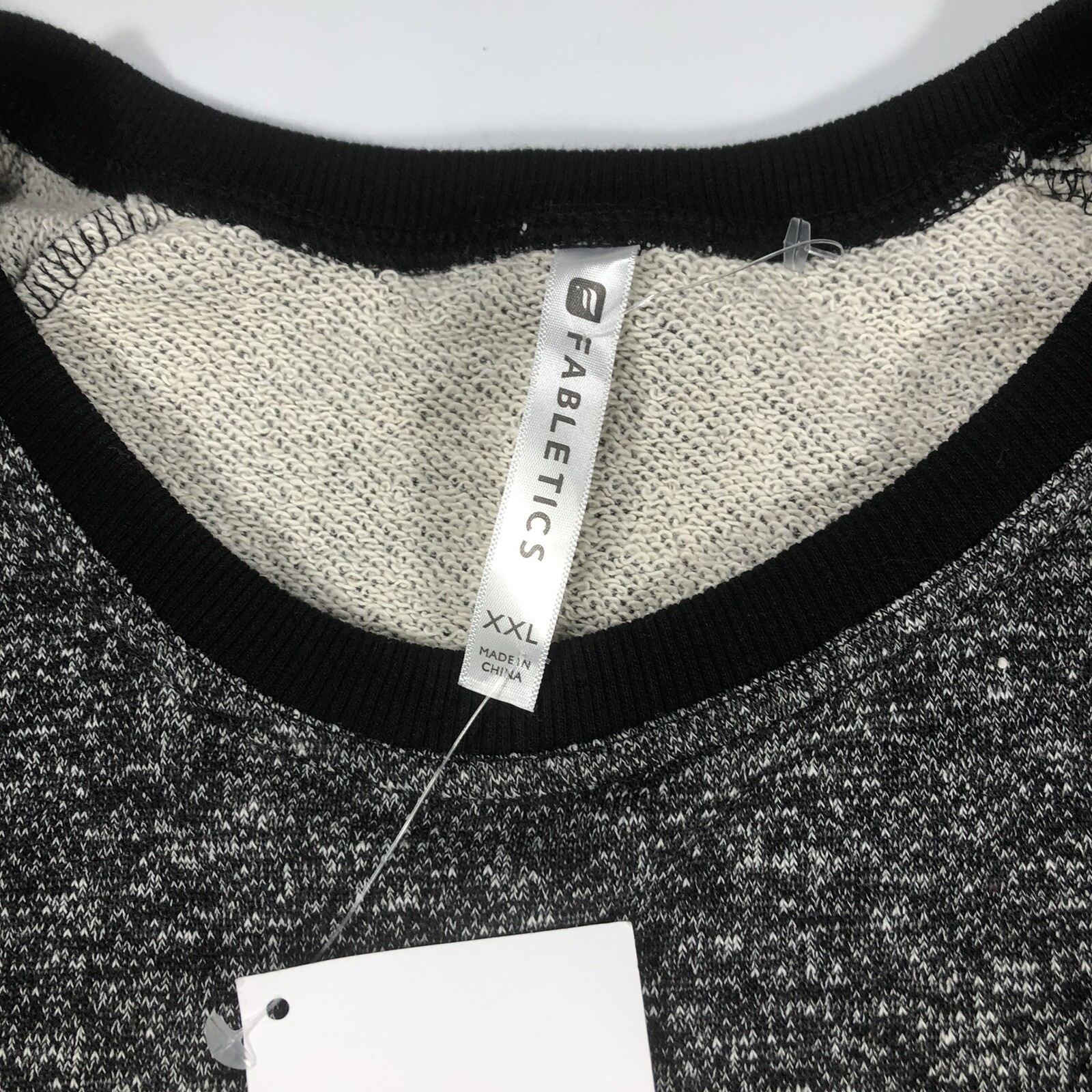 Fabletics Keeva Pullover Speckled Sweatshirt Crisscross French Terry ...