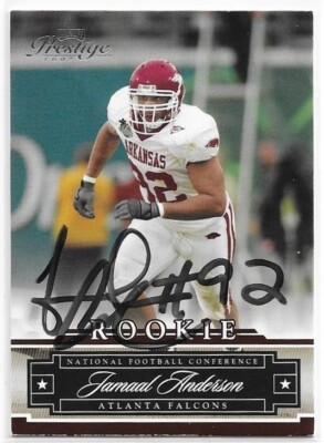 JAMAAL ANDERSON Autographed Signed 2007 Prestige card #180 Oklahoma ...