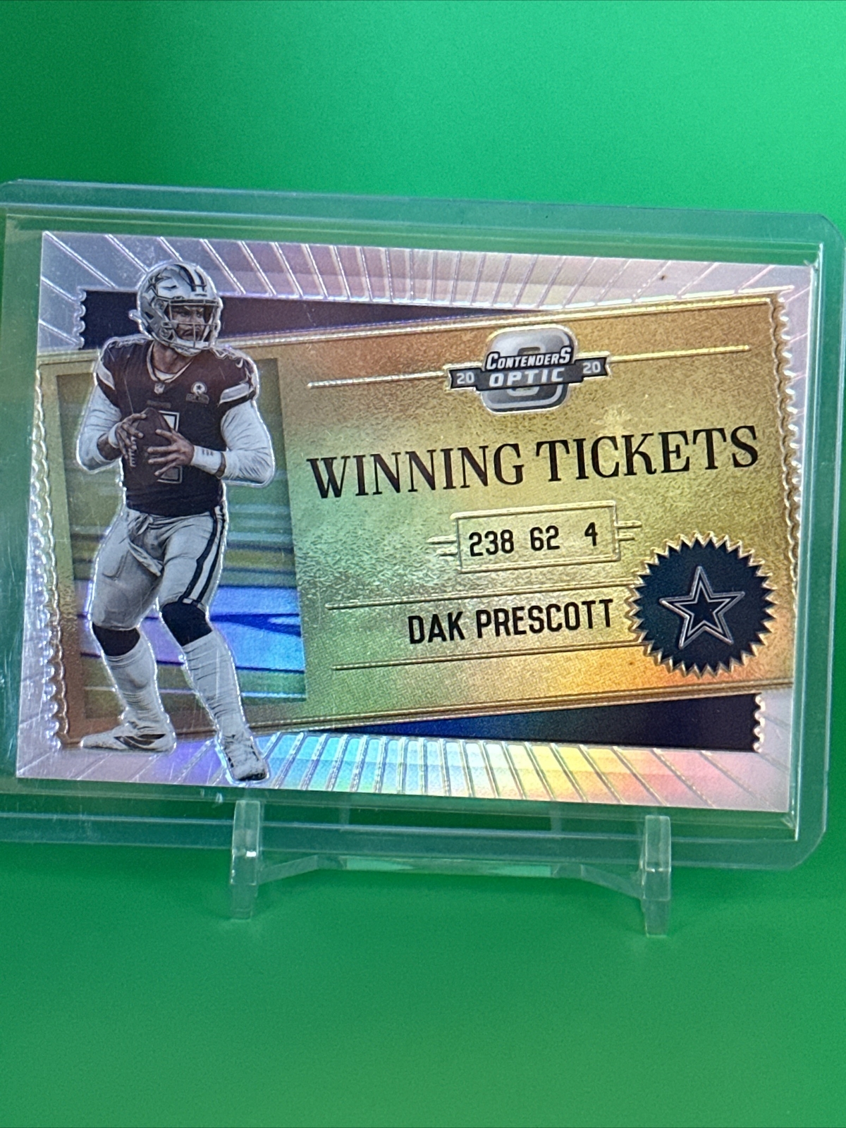 2020 Contenders Optic Dak Prescott Winning Tickets Prizm Dallas Cowboys ...