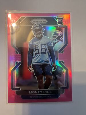MONTY RICE 2021 Panini Prizm RC Rookie PINK #420 Titans Bulldogs | eBay