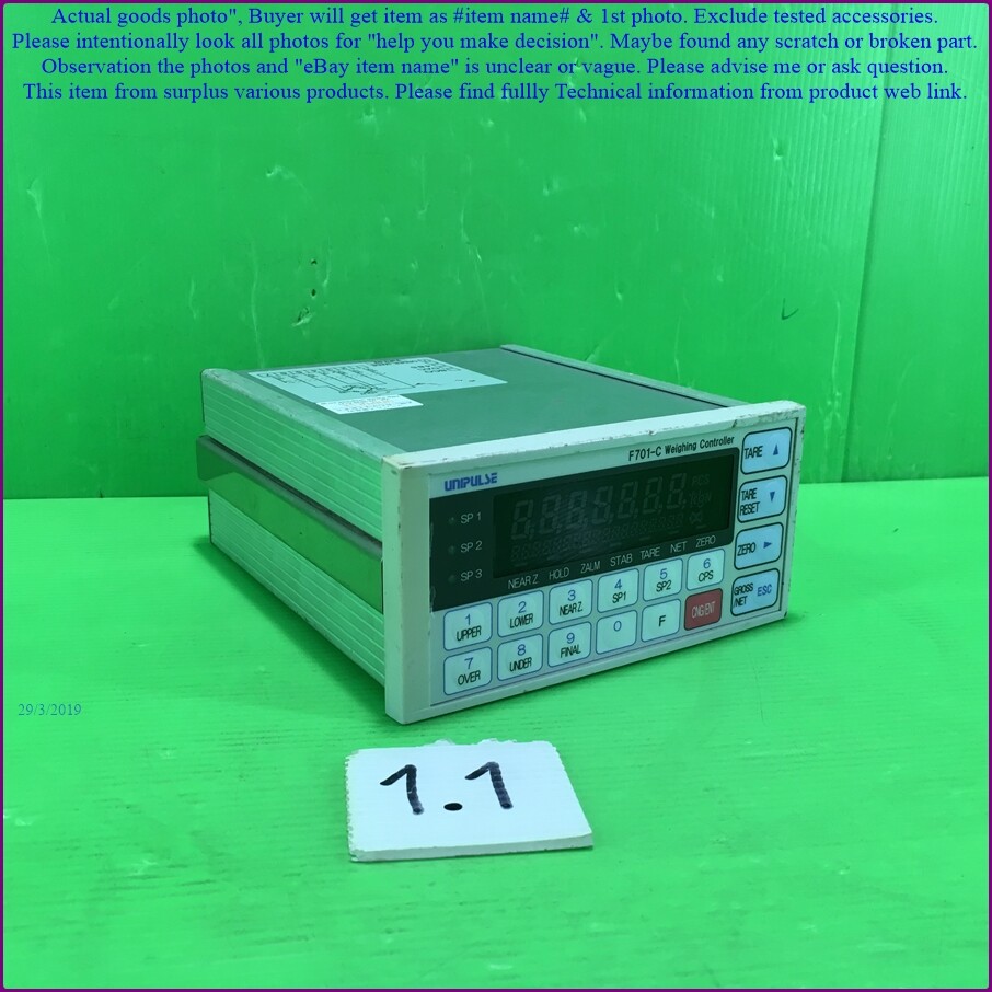 UNIPULSE F701-C, Weighing Controller as photo, sn:2.02, DHLtoUS. | eBay