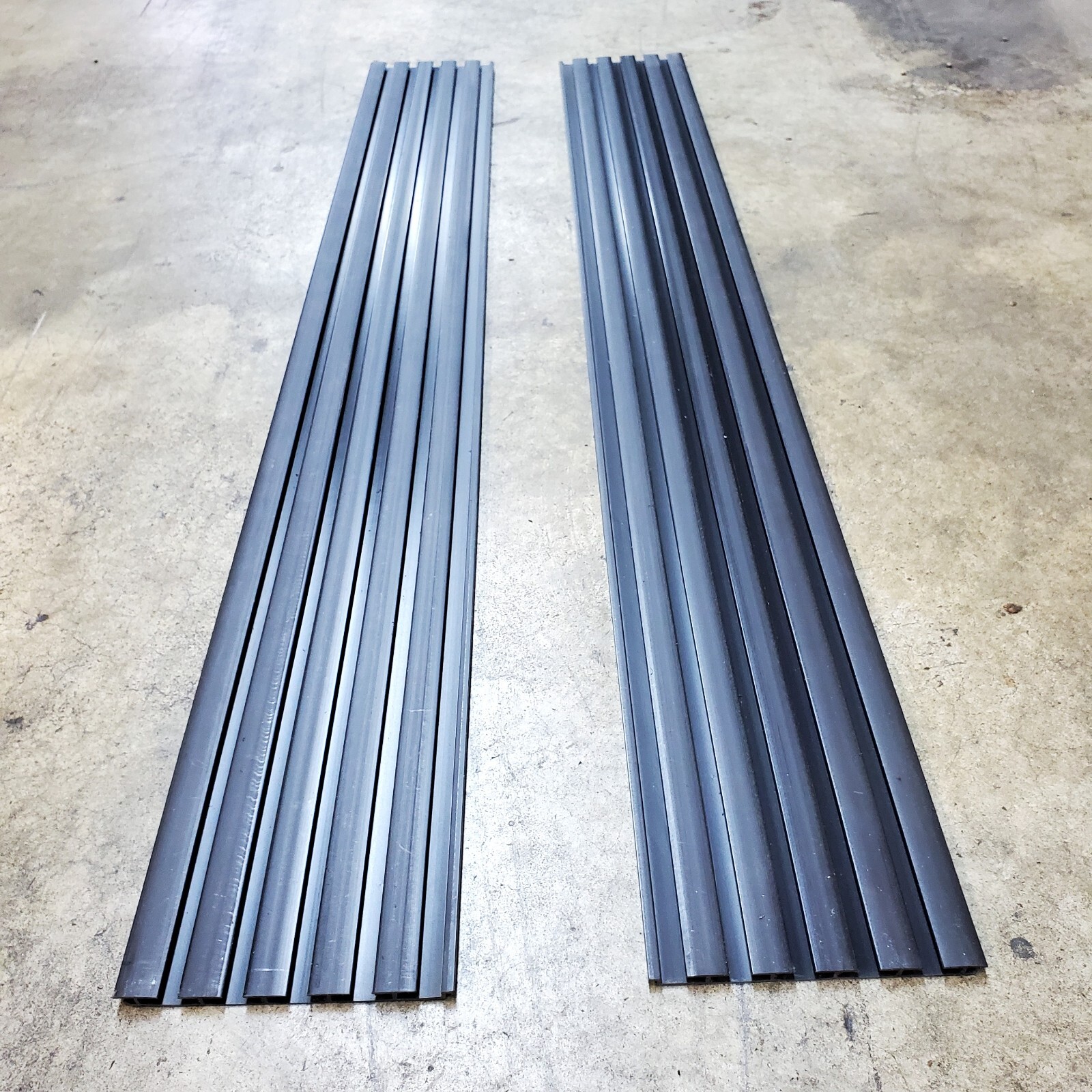 Rigid PVC Plastic 48" W x 6" H Linking Slatwall Panel Sheets BLACK ...