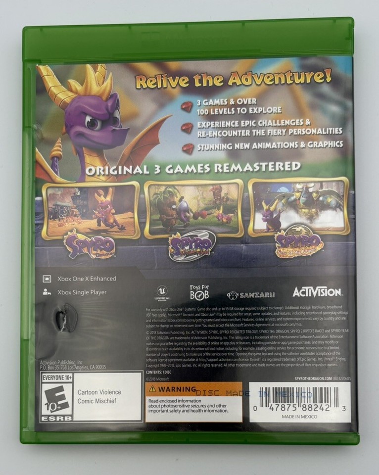 Spyro Reignited Trilogy - Microsoft Xbox One | eBay