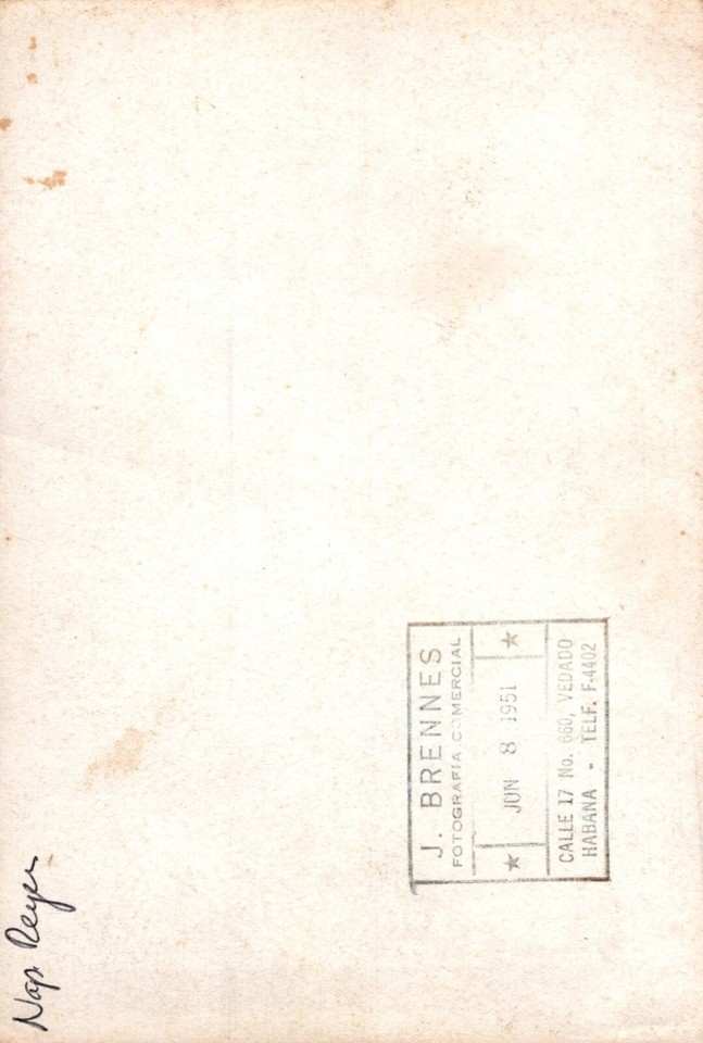 RARE CUBA CUBAN Napoleon Reyes 1951 PORTRAIT BASEBALL ORIG VINTAGE ...