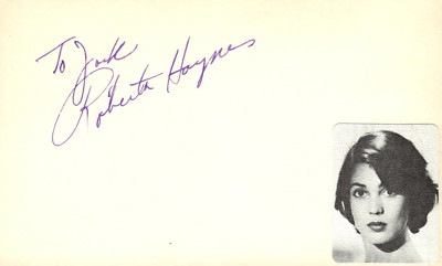 Roberta haynes Signed Auto 3x5 Index Card Hell Ship Mutiny | eBay