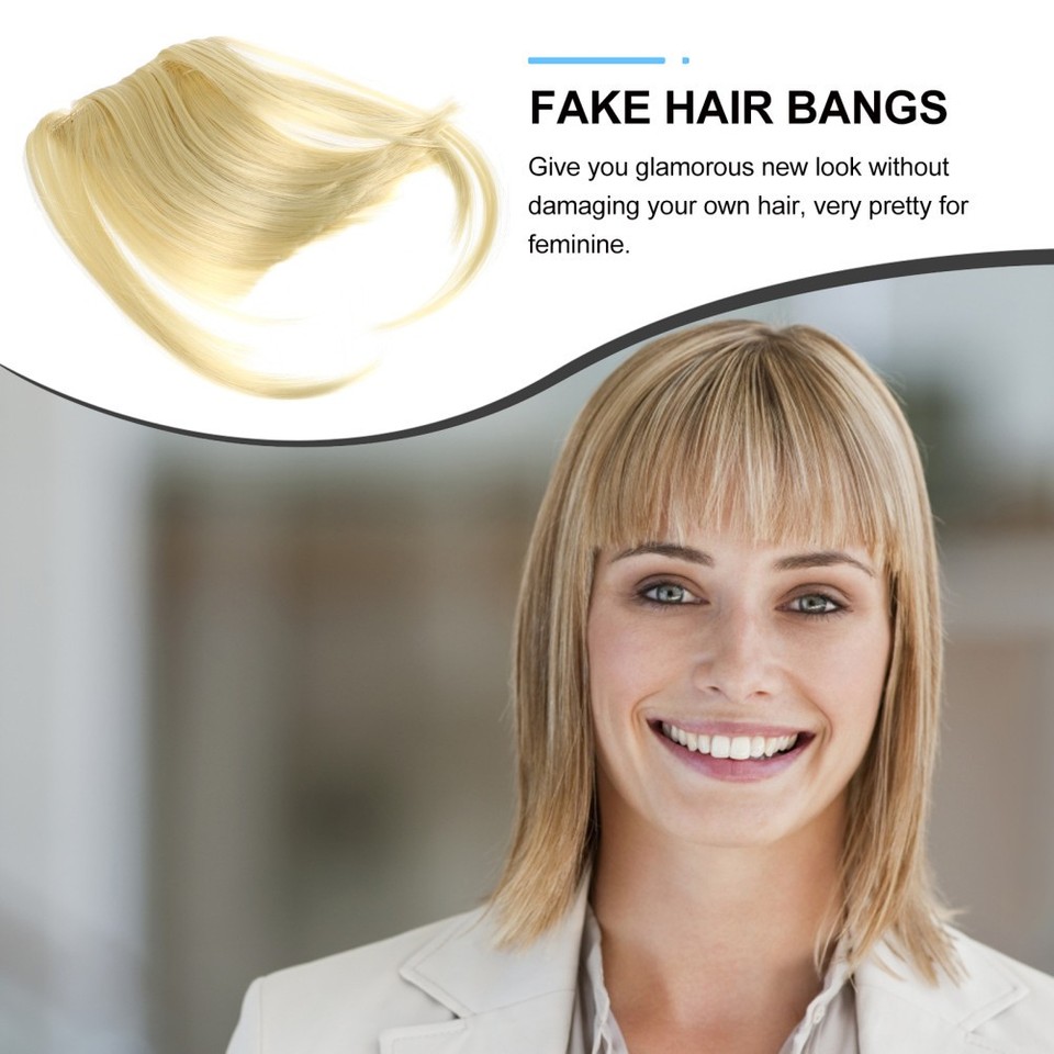 5pcs Fake Hair Bangs Clip in False Bangs Fake Air Hair Bangs Women Hair ...