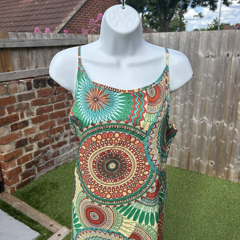 Summer Maxi Thin Strap Dress shein Size L | eBay UK