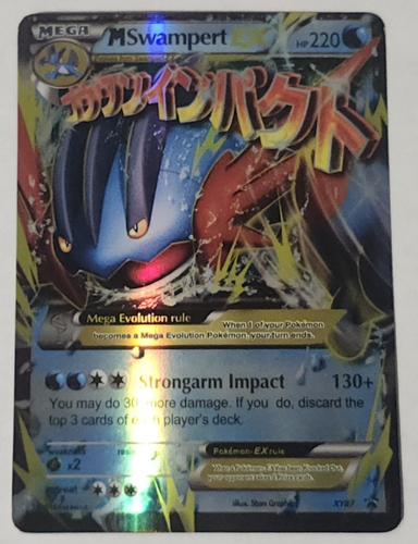 Pokémon M Swampert EX Mega Promo Holo XY87 Amphibian Card English | eBay