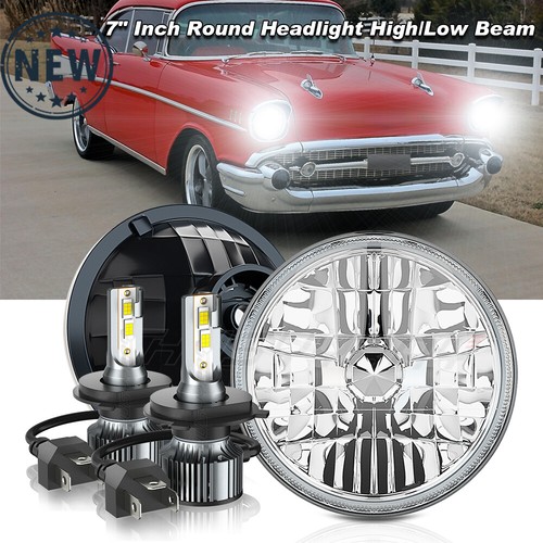 FIT Mazda RX-7 1979-1985 Pair 7" inch Round LED Headlights Hi/Lo Beam ...
